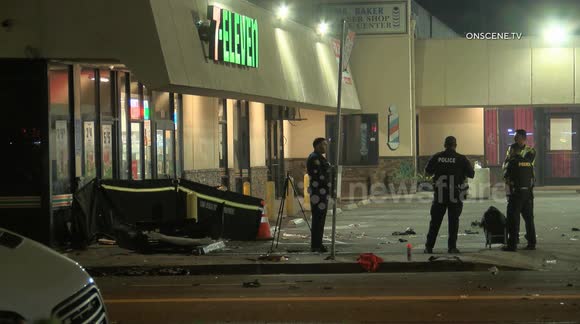 Long Beach: Person Killed at Bus Stop, Car Ripped in Half in Crash ...