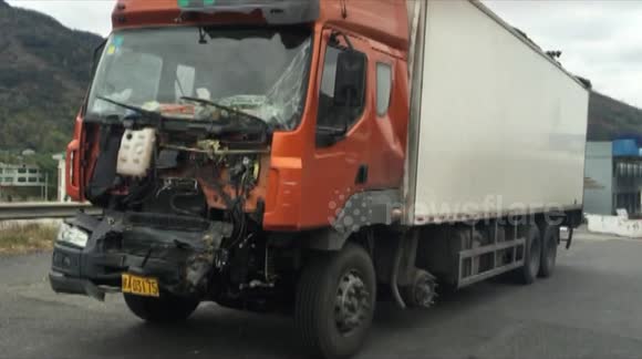 Seriously damaged lorry continues driving on motorway - Buy, Sell or ...