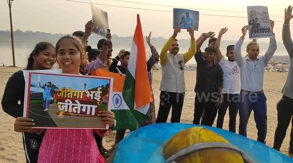 World Cup of Cricket made through sand art, slogans raised for India's ...