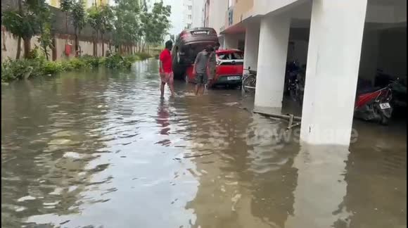 Cyclone michuang effect : Cars damaged, washed away and overdrive in ...