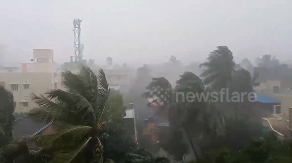 Cyclone Michaung strikes India's east coast with fierce winds and ...
