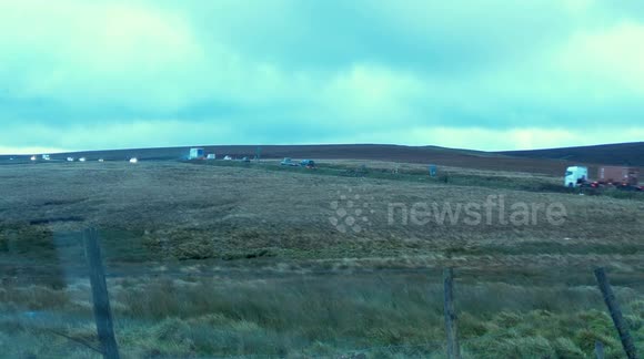 4K Footage of Traffic Crossing Woodhead Pass A628 During Storm Pia 21st ...