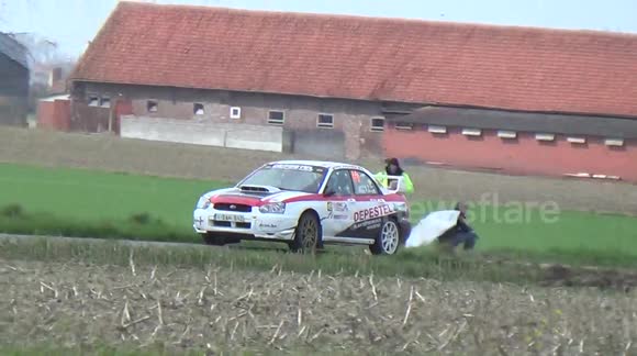 Rally Car fog turn and drive on tree. TAC Rally 2016 Belgium rally ...