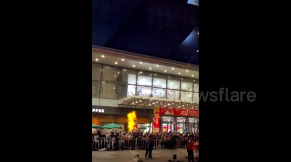 Fire erupts at Chinese plaza as iron flower performance incident ...