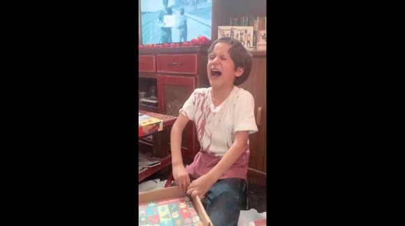 Tears of joy! Boy can't stop uncontrollably crying from joy while ...