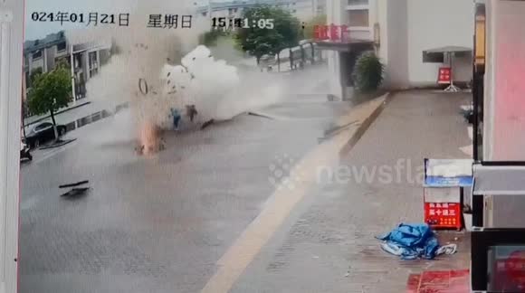 Child's firecracker ignites massive sewer explosion, catapulting ...