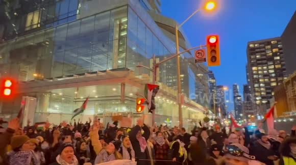 Palestine Protesters Lobby Israeli Consulate In Toronto, Canada - Buy ...