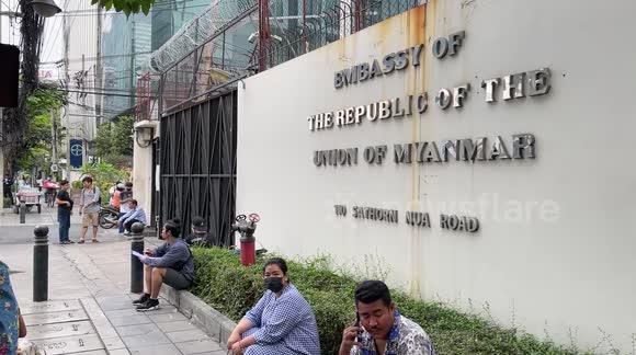 Myanmar Embassy in Bangkok pictured as civil war rages - Buy, Sell or ...