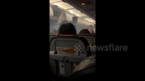 Terrifying power bank explosion on flight forces emergency landing in ...