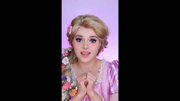 Rapunzel Disney Tangled Makeup Transformation with fun transitions ...