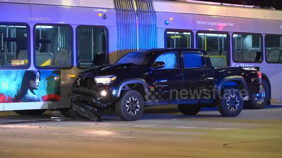 LAPD Undercover Vice Unit And Metro Bus Collision in Los Angeles, USA ...