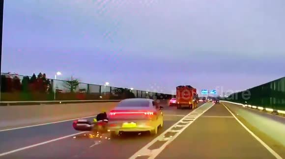 Motorcyclist knocked down by car after dramatic road rage incident on ...