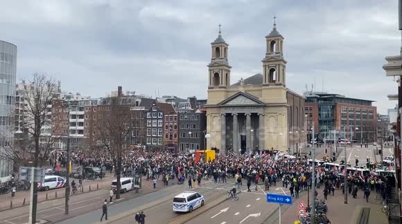 Netherlands: Pro-Palestine Protest Erupts As Israeli President Visits ...