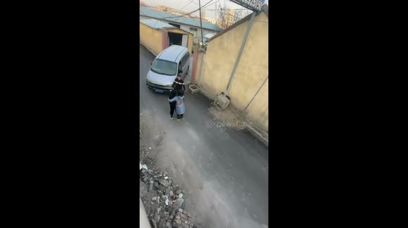 Check this driver's maneuver as passionate couple block exit in ...