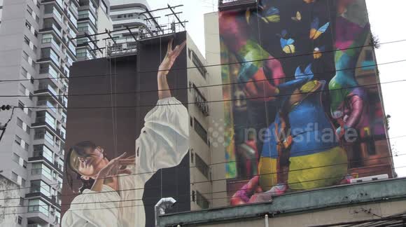 Eduardo Kobra and Ukrainian artist Sasha Korban create giant mural in São Paulo - Buy, Sell or ...