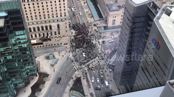 Free Palestine Protest in Downtown Toronto Front Street on St Patrick’s ...