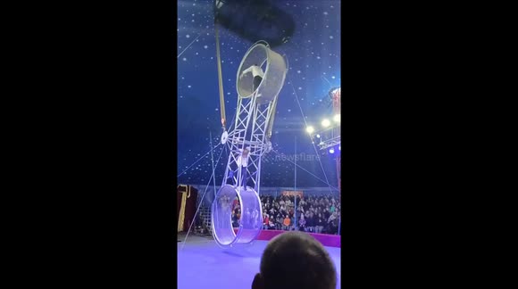 Brazilian acrobat falls several feet in terrifying stunt fail in Russia ...