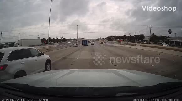 Close Call: Car Loses Control On Highway Almost Crashing Into Lane ...