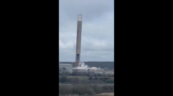 Holyhead landmark chimney stack demolished after 50 years - Buy, Sell ...