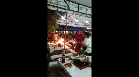 Fire erupts in Mactan, Philippines: bystanders quickly extinguish blaze ...