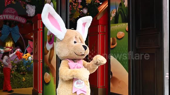 Looking at a Rabbit dancing outside of Hamleys, London, United Kingdom ...