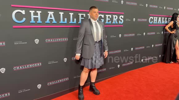 Justin Hill arrives on the red carpet for the Australian Premiere of ...