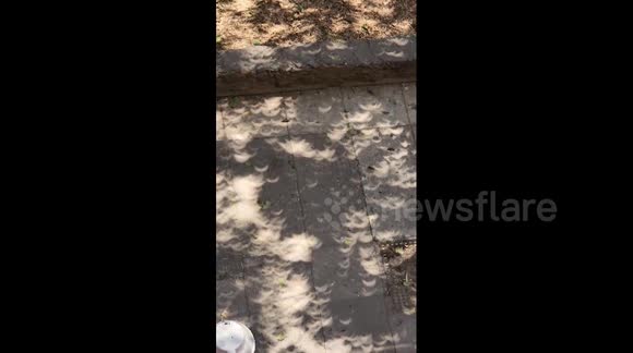 Total solar eclipse sees unusual shadows projected onto ground in ...