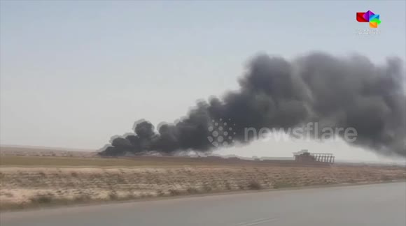 Fire erupts on crude oil pipeline in Syria - Buy, Sell or Upload Video ...