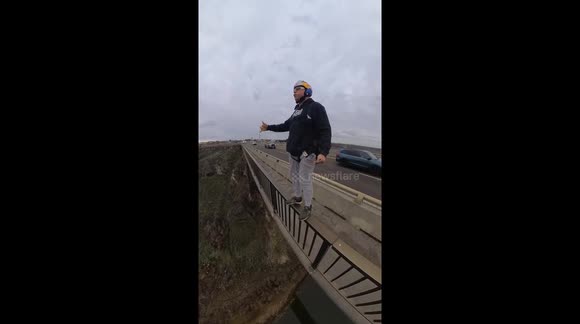 Base Jumper Hits Bullseye On Bridge Jump - Buy, Sell or Upload Video ...