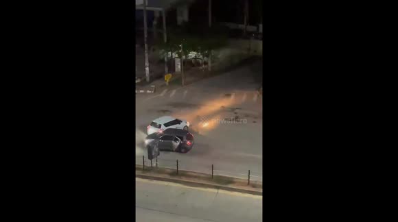 SUV rams car and runs over people in road rage incident in India - Buy ...