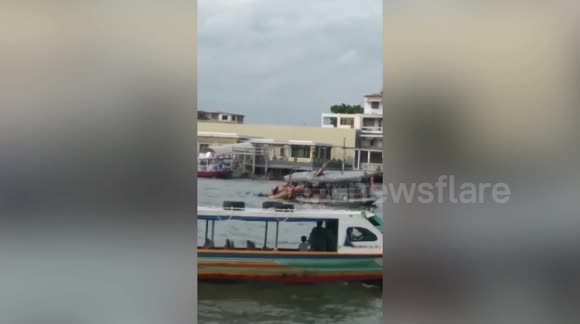 Speed boat crashes into river ferry injuring four tourists in Bangkok ...