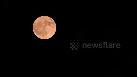 June Full Strawberry Moon in Los Angeles, California. United States ...