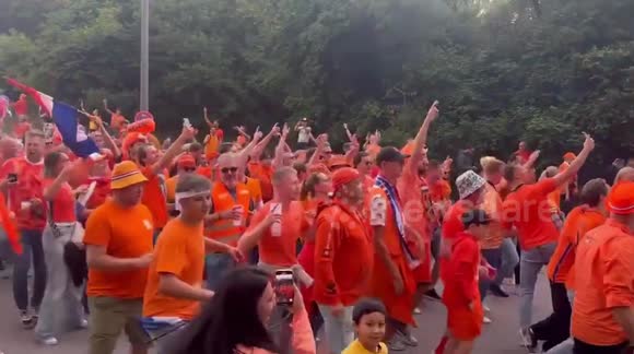 EURO 2024: Dutch Fans Dance On Munich Streets Ahead Of Match Against ...