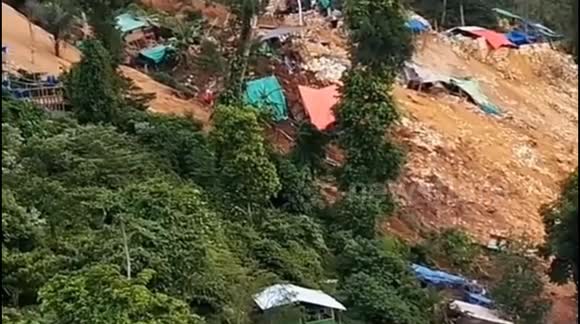 Seconds of a gold mine landslide in Indonesia killed 11 people, dozens of others were buried in ...