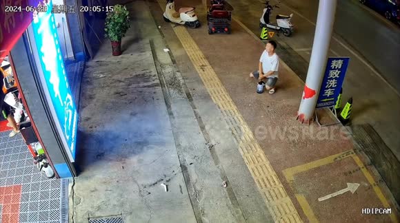 Kettle explodes as man tests pressure limits by pumping air inside in ...