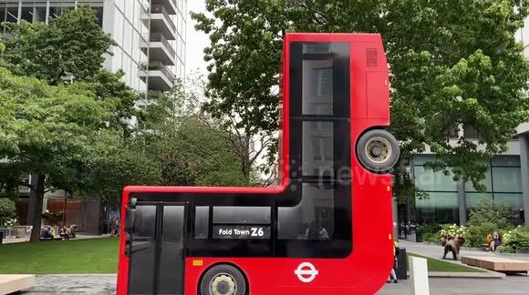 Folded bus, phone box and other sculptures take over Old Street in ...