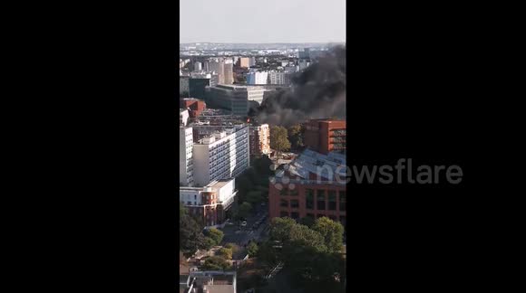 France: Gas Cylinder Explosion Causes Fire On Roof Of Building Near ...