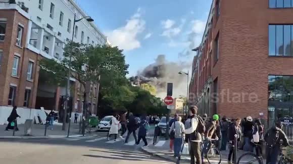 France: Gas Cylinder Explosion Causes Fire On Roof Of Building Near ...