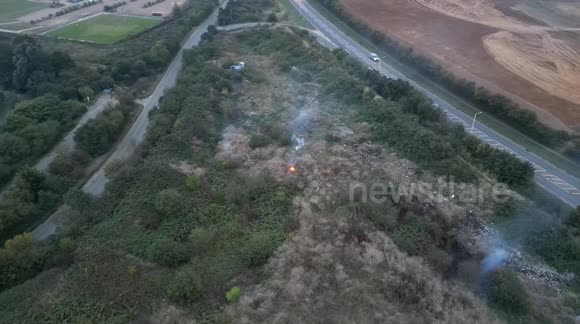 Road closed after former landfill site catches fire in Rainham - Buy ...