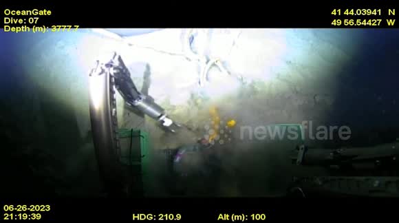 Investigators uses underwater robot to explore Titan submersible ...