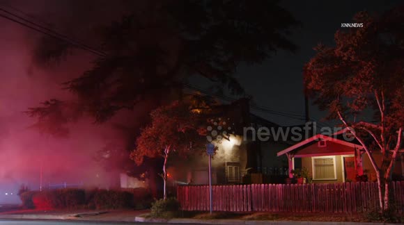 US, Los Angeles: Pomona Fire at Historical Society of Pomona Museum ...