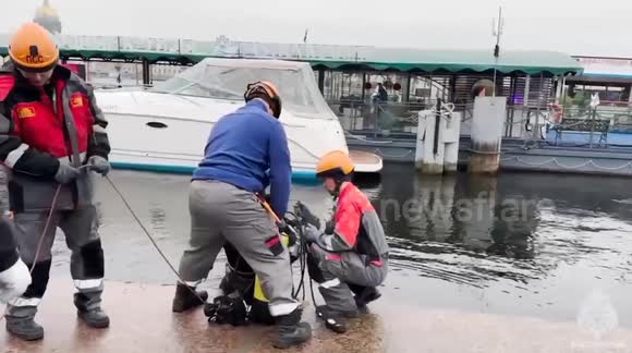 Russia: Rescuers Pull Sunken Lada From River After Driver’s Careless ...