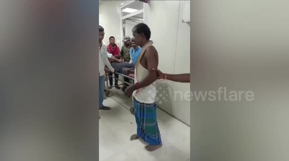 Snake bite victim carries reptile into hospital ward to show doctors ...