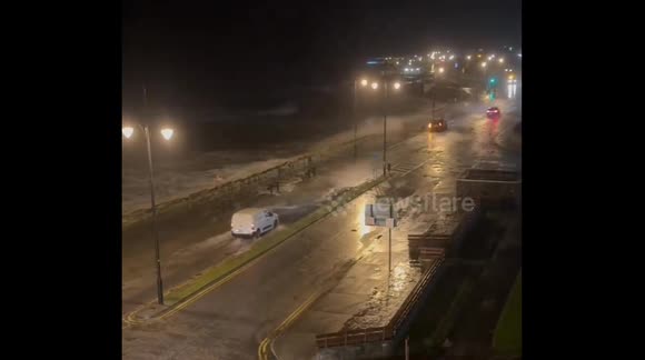 Storm Ashley Slams Salthill with Heavy Winds and Waves as Cars Battle ...