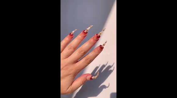 Creepy gross bloody fake bone claws sculpted to look like they’re ...