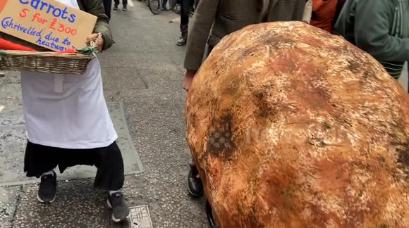 Extinction Rebellion march with a giant potato on second day of their ...
