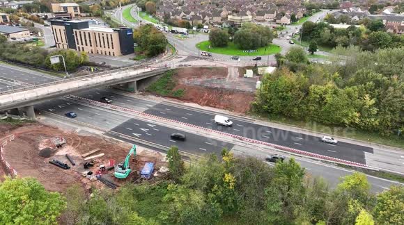 A drone video after the completed M4 Badminton Road Bridge Closure and ...