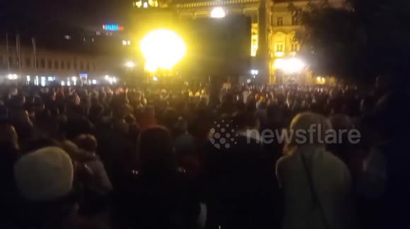 Serbia: Thousands Gather In Anger Over Fatal Roof Collapse At Novi Sad ...
