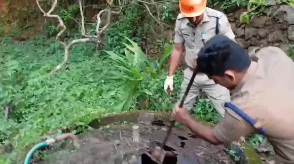 India: Firefighters rescue lamb trapped in 8-foot pit in southern India ...
