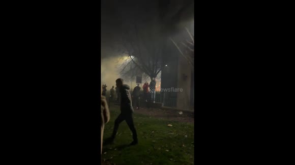Fireworks erupt in Niddrie, Edinburgh, following police withdrawal ...